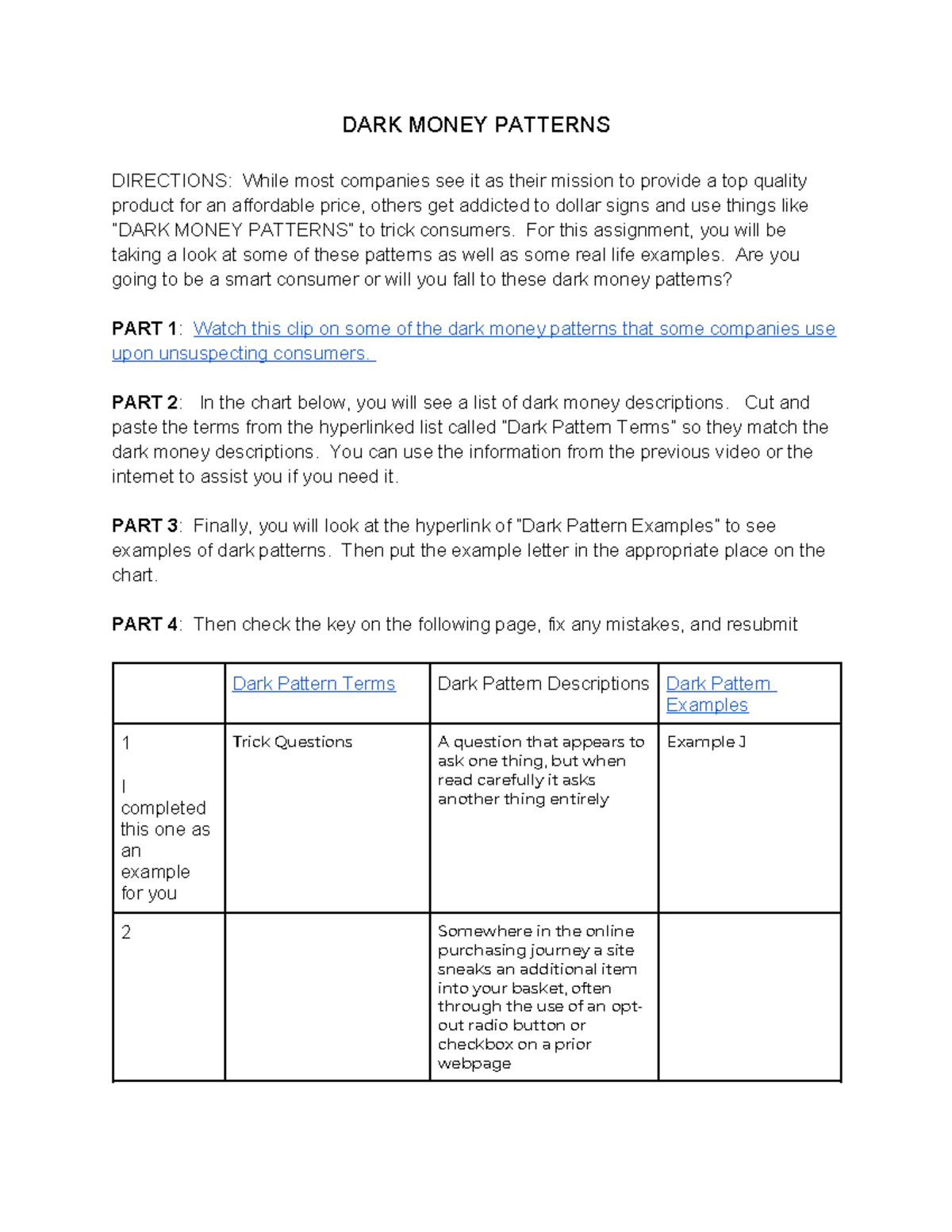 Nash Fleschner - DARK Money Patterns - DARK MONEY PATTERNS DIRECTIONS ...