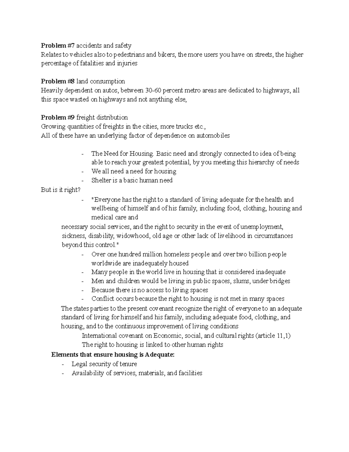 END Notes 9 - An introductory urban environments course. Studies how ...