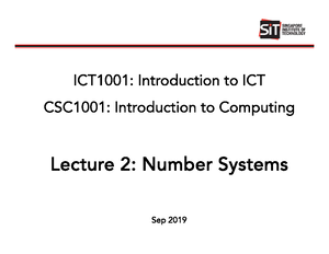 ICT-CSC1001 - Lecture 1 - Introduction to Digital Age Sep2019 - Warning ...