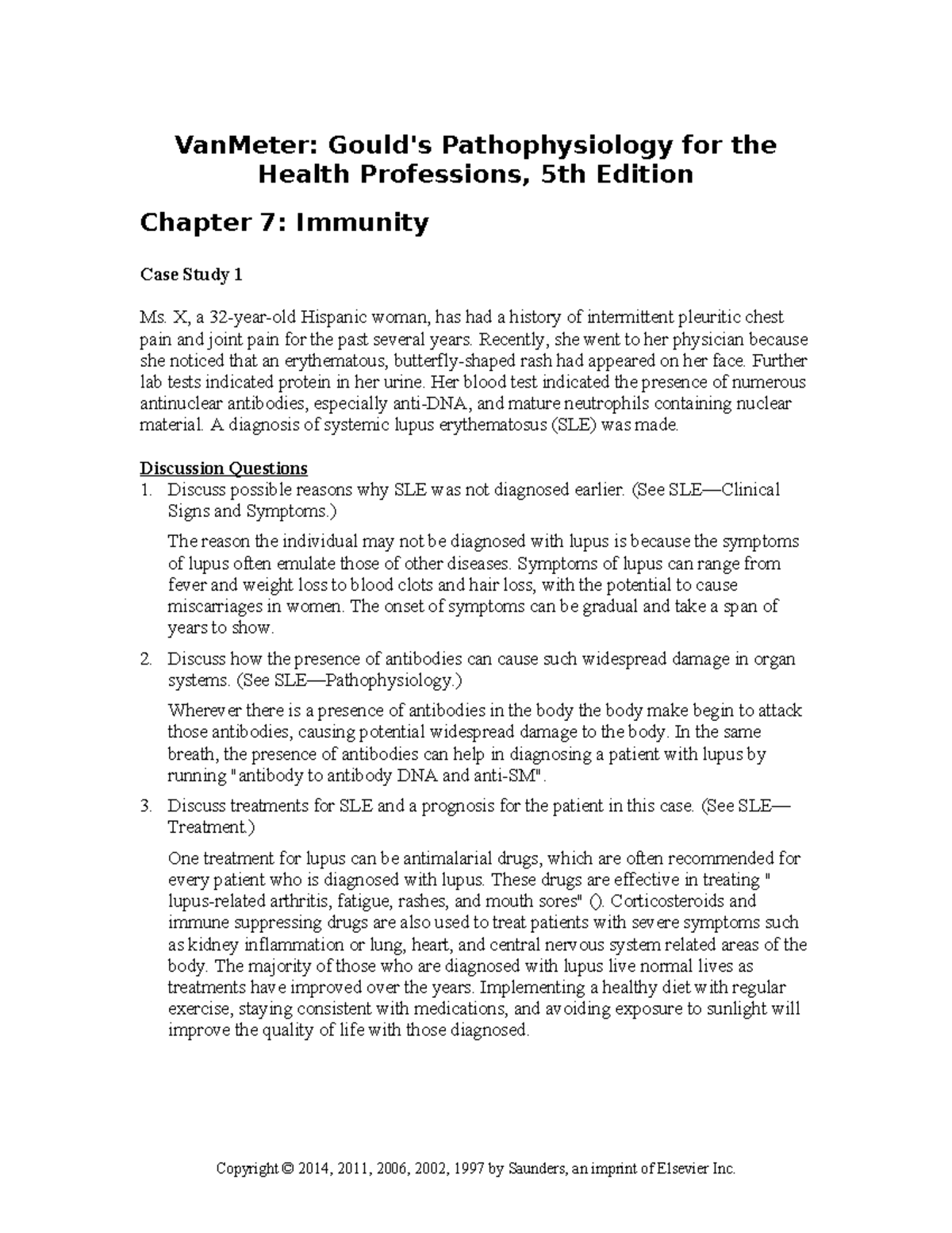 Chapter 7 Case Study - VanMeter: Gould's Pathophysiology for the Health ...