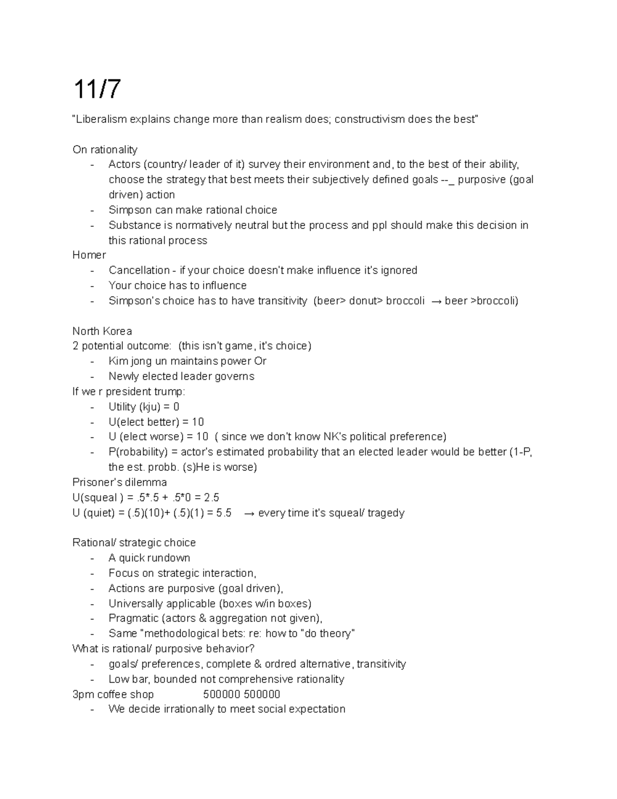 IR notes 2 - Poli Sci 7 - Prof. Coggins - 11/