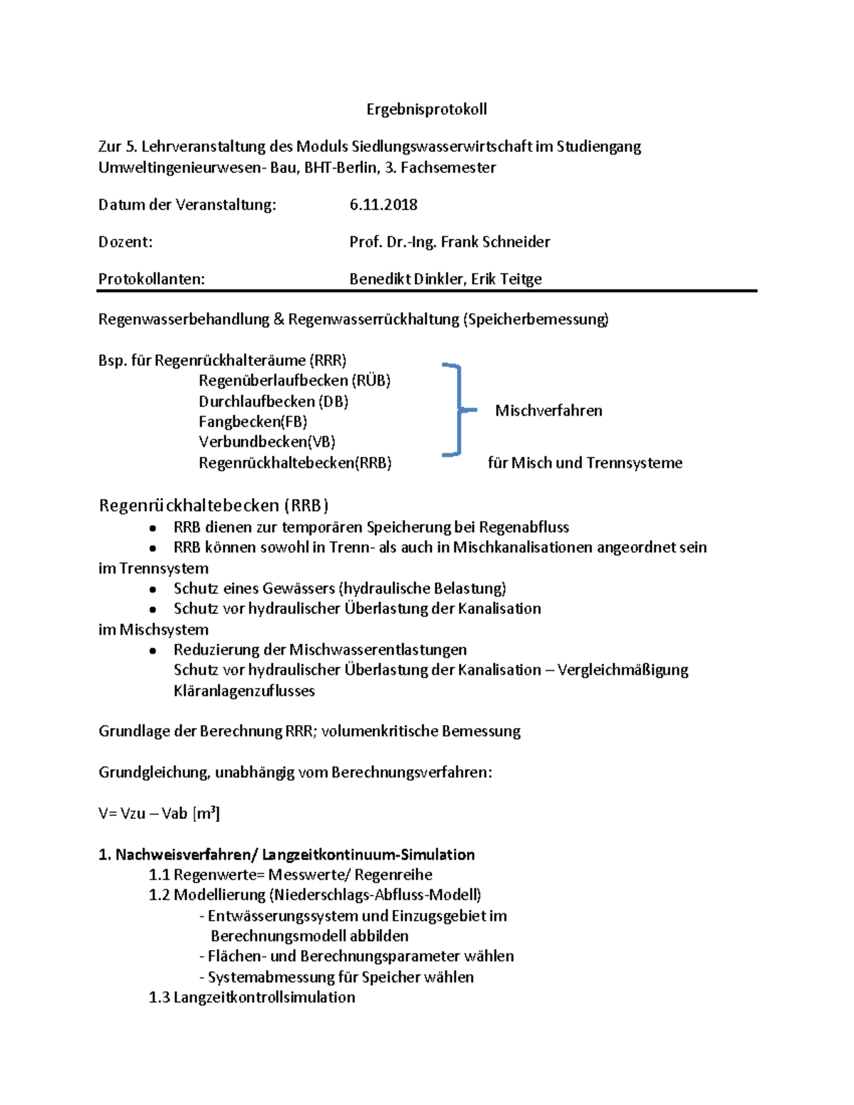 Ergebnisprotokoll 06 - Lehrveranstaltung des Moduls ...