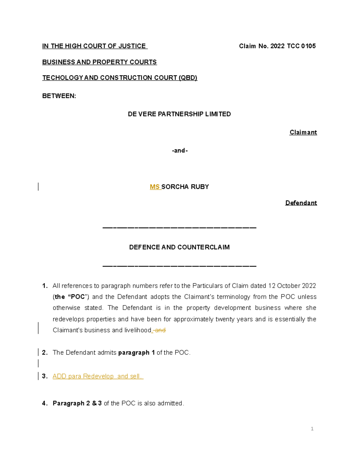 Drafting Formative Assessment Defence and Counterclaim Sorcha Ruby - IN ...