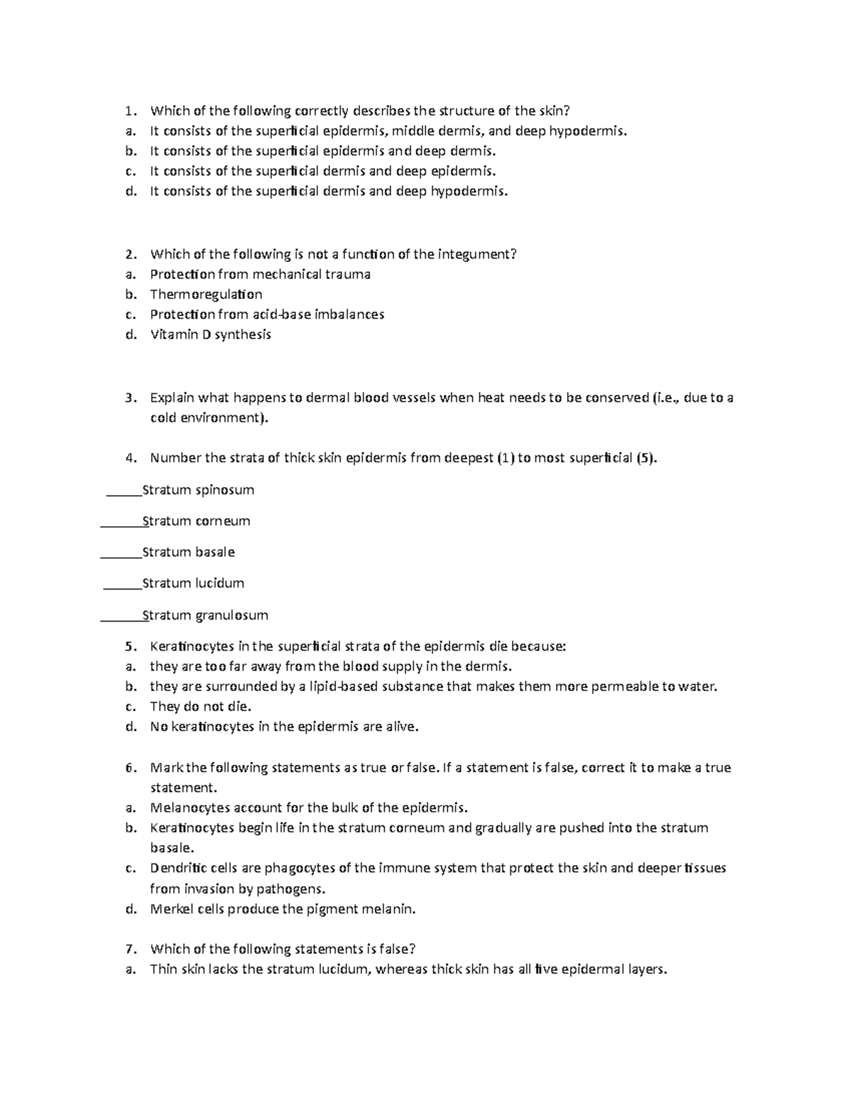 A and P unit 2 - study questions - Which of the following correctly ...