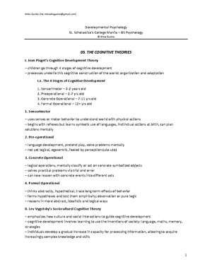 (DEV PSYCH) Prenatal Development to Birth Process - Developmental ...