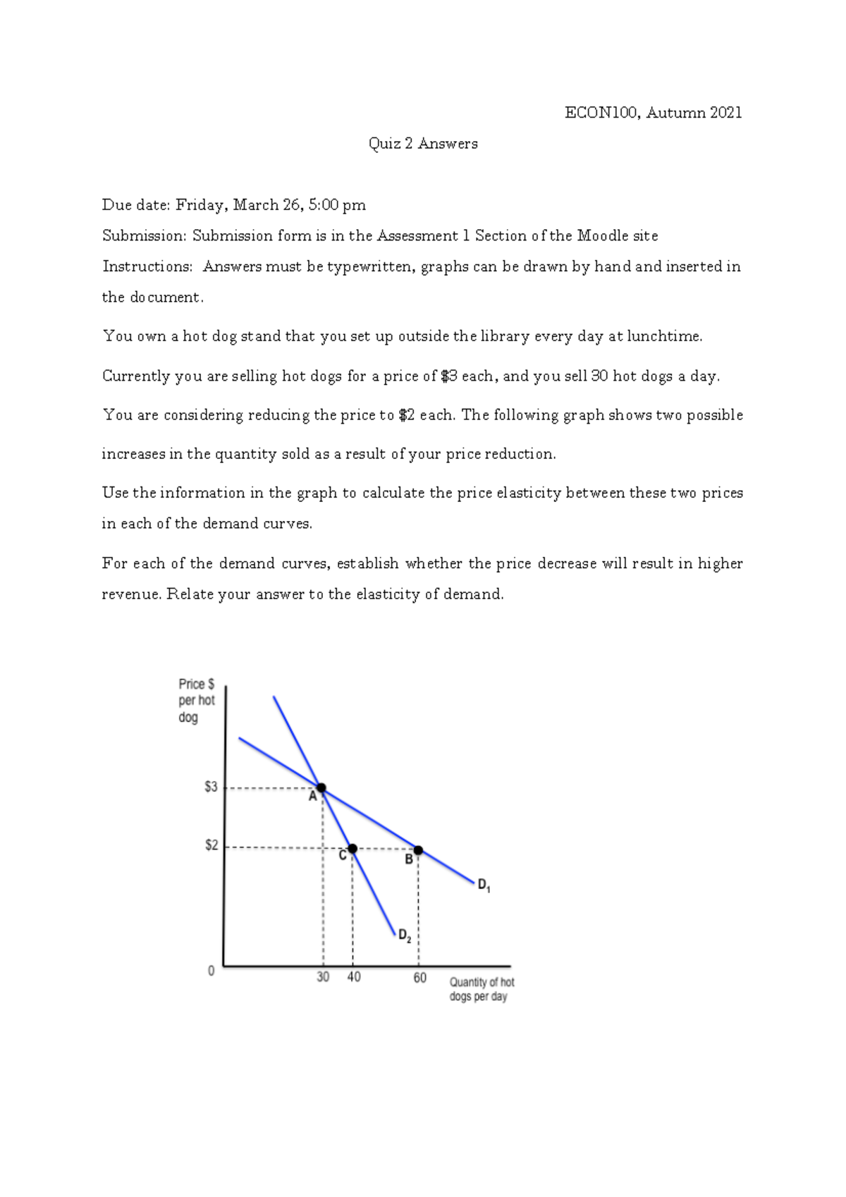 Quiz answers-merged - quiz answers - ECON100, Autumn 2021 Quiz 2 ...