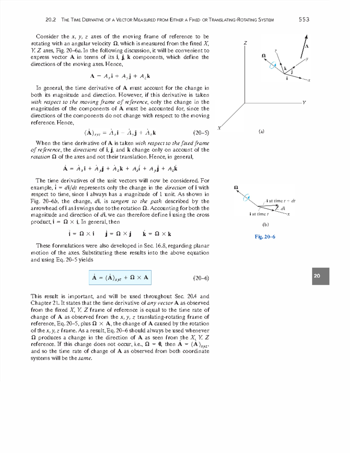 TIME Derivative OF A Vector M Easured FROM Either A Fixed OR ...