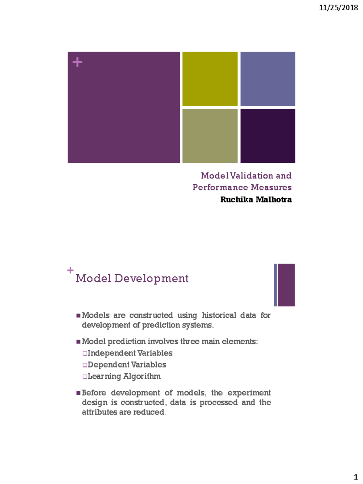Validation Performance - Model prediction involves three main elements ...