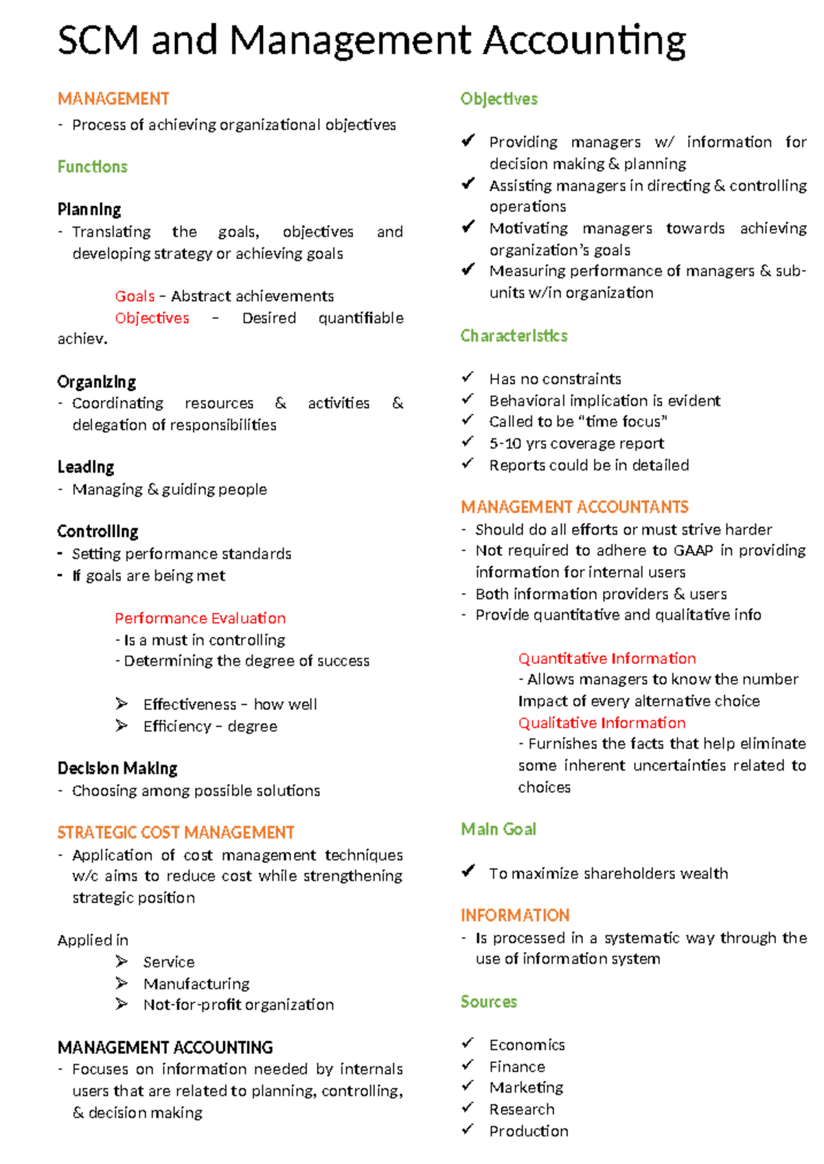 SCM 1 - STRATCOST CHSPTER 1 - SCM and Management Accounting MANAGEMENT ...