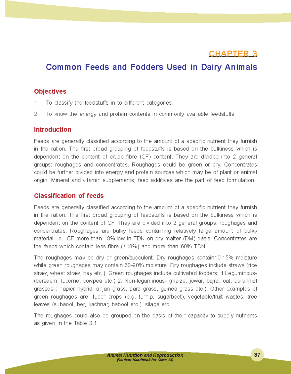 Chapter-3 - Agriculture - Animal Nutrition and Reproduction 37 cHAPTeR ...