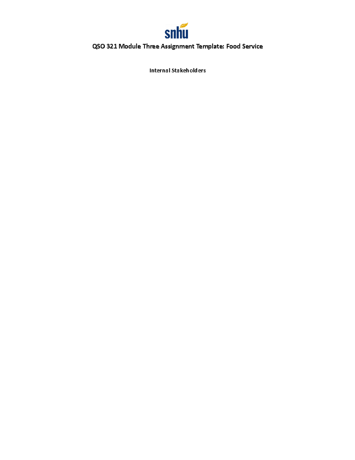 QSO 321 Module Three Assignment Template - (2022, October 13). Investor ...