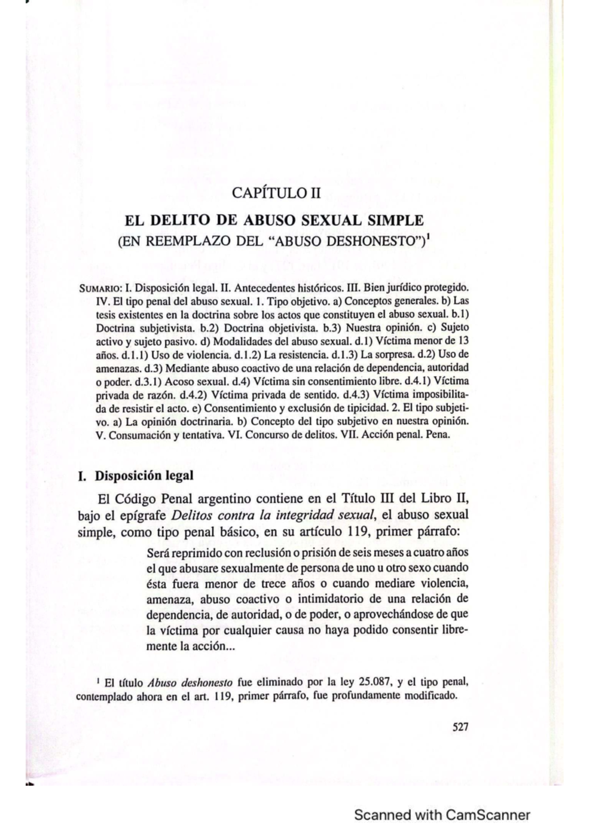 Donna delitos contra la integridad sexual - CAPÍTULO II EL DELITO DE ...