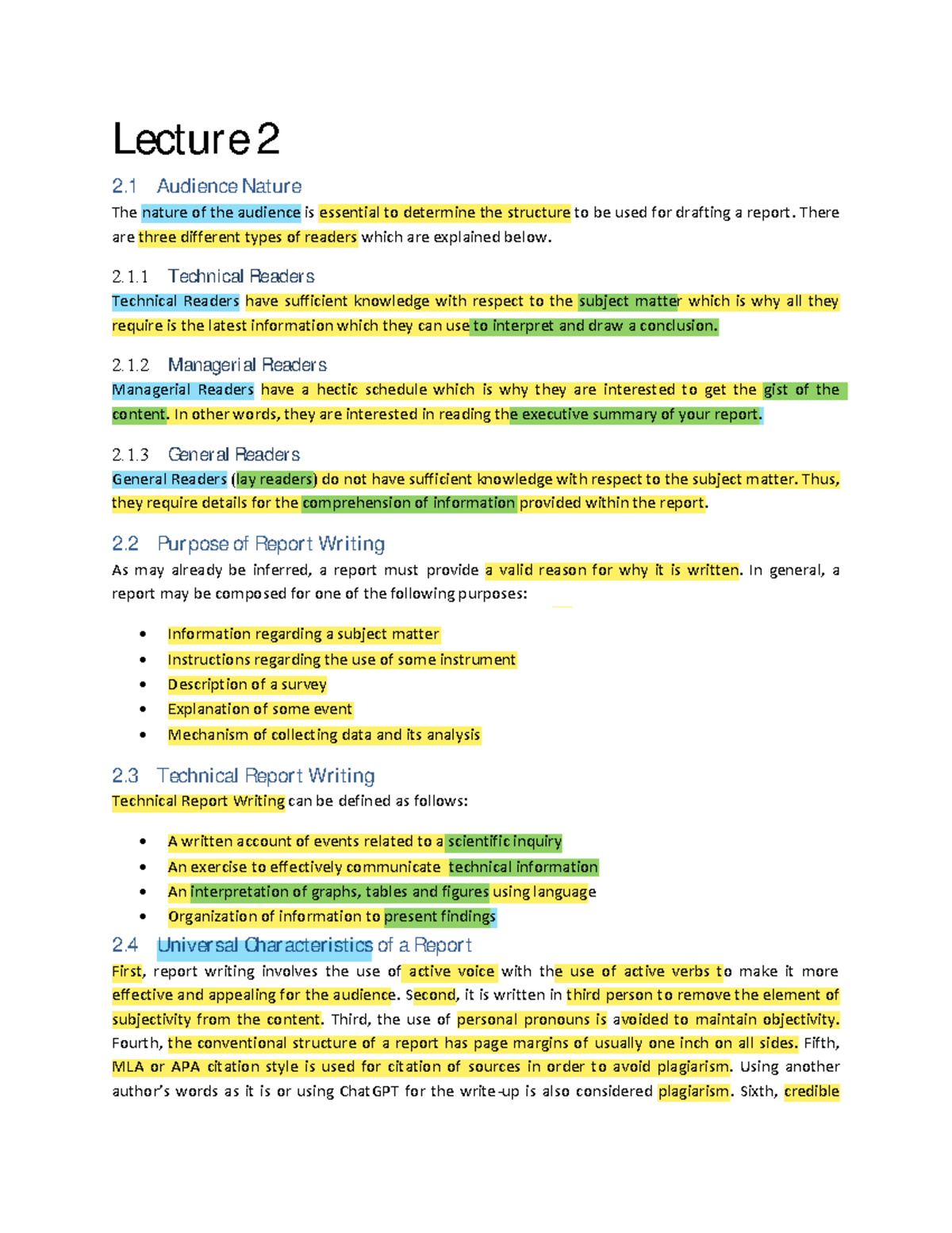 HUM102 Lecture 02 - Lecture 2 2. 1 Audience Nature The nature of the ...