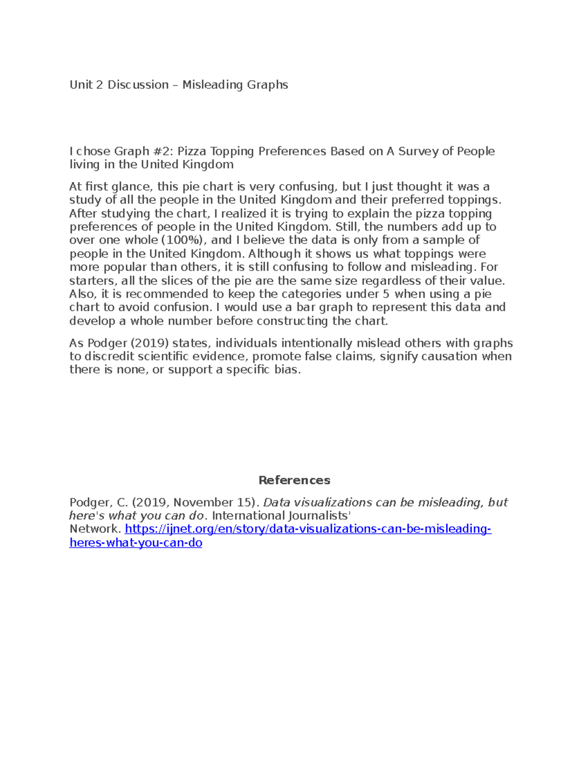 Unit 2 Discussion - Misleading Graphs - Unit 2 Discussion – Misleading ...