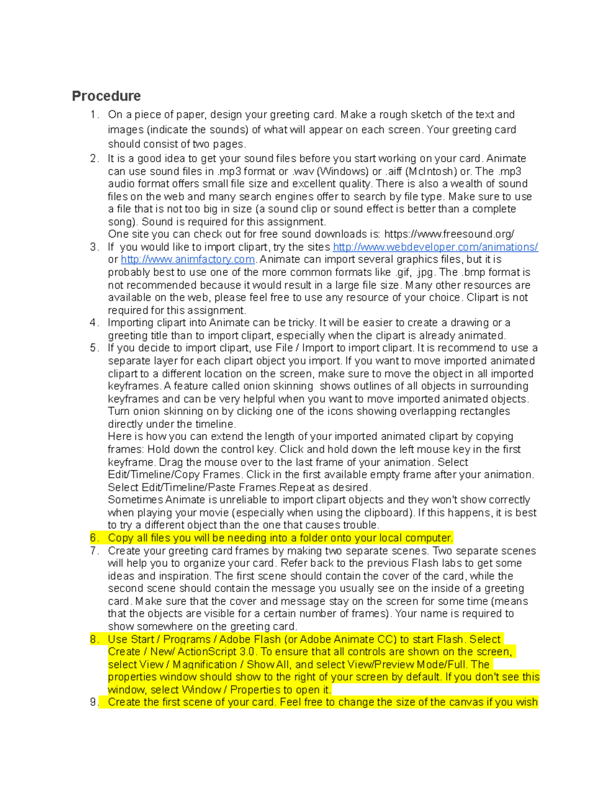 Holiday Greeting CARD - Assignment - Procedure On a piece of paper ...