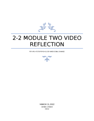 3-3 Module Three Video Reflection 8 - 3-3 MODULE THREE VIDEO rEFLECTION ...