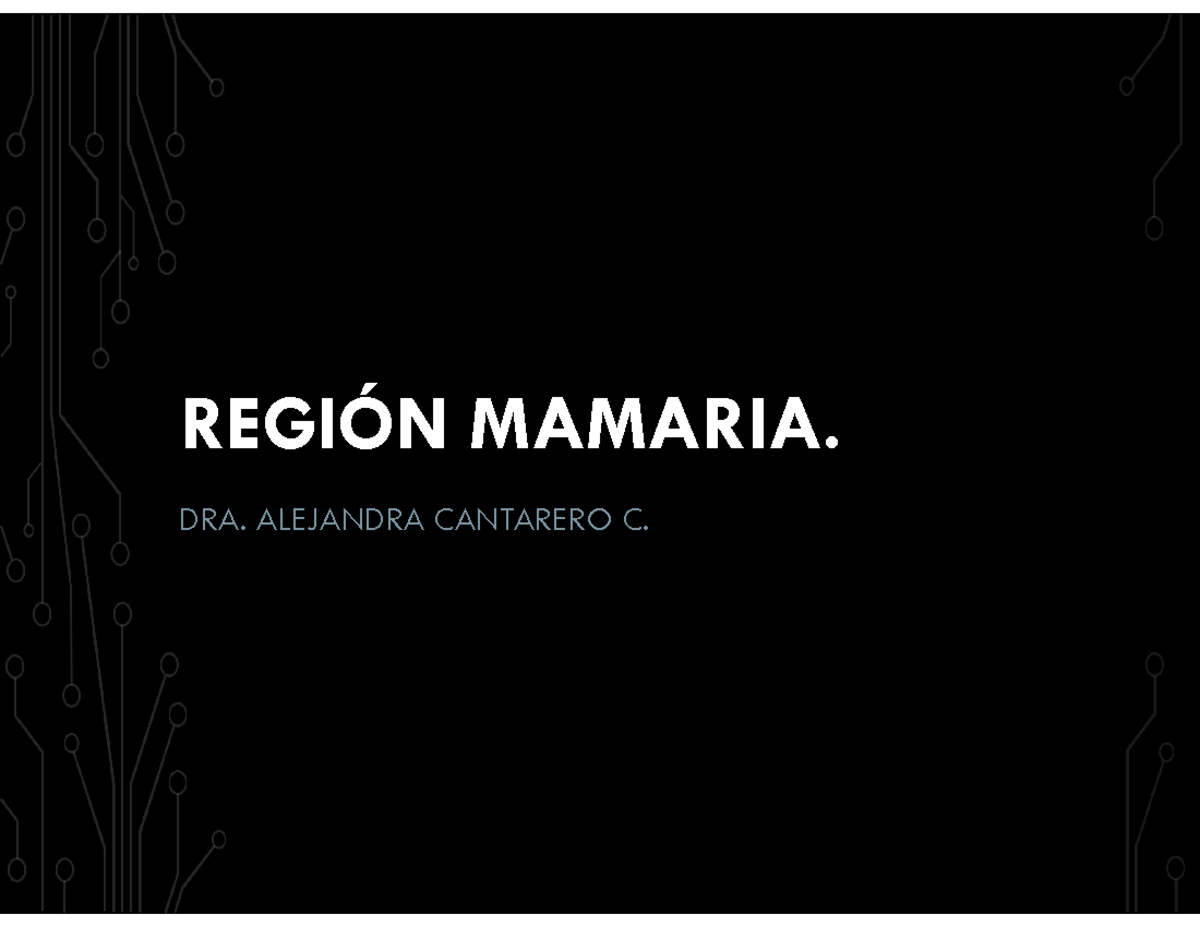 GL Mamaria - DSADAD - REGIÓN MAMARIA. DRA. ALEJANDRA CANTARERO C ...