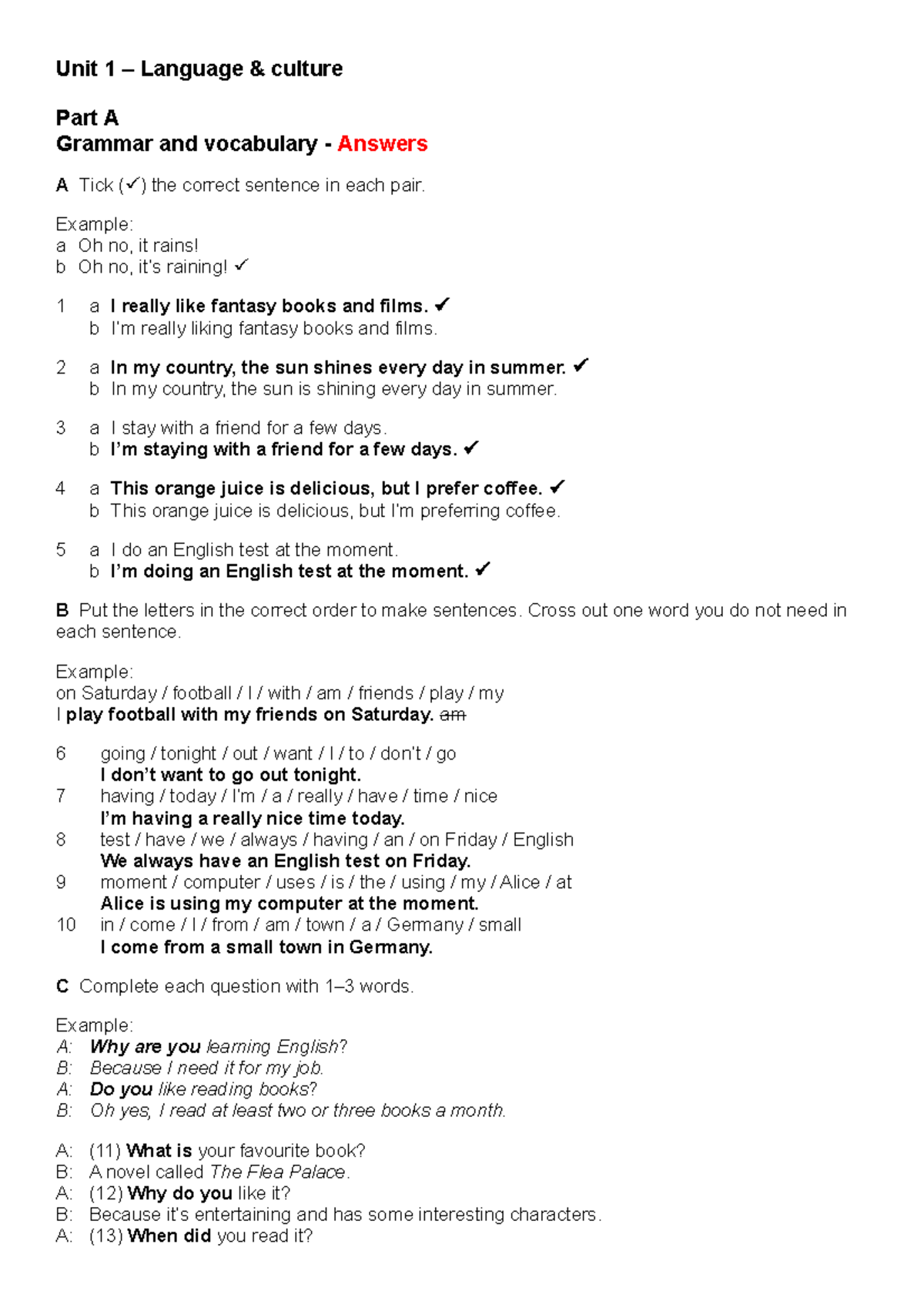 2015 0114062735 Unit1test grammar Vocab Answers - Unit 1 – Language ...