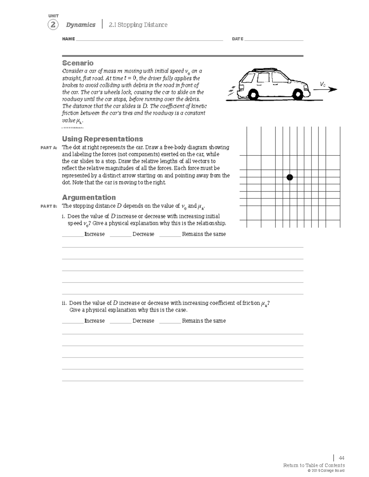 2I Stopping Distance - Physics - D ,6WRSSLJLWDFH HWUWR7DEOHRIRWHW HHD 0 6FQDUR DDDmDv 0 D - Studocu