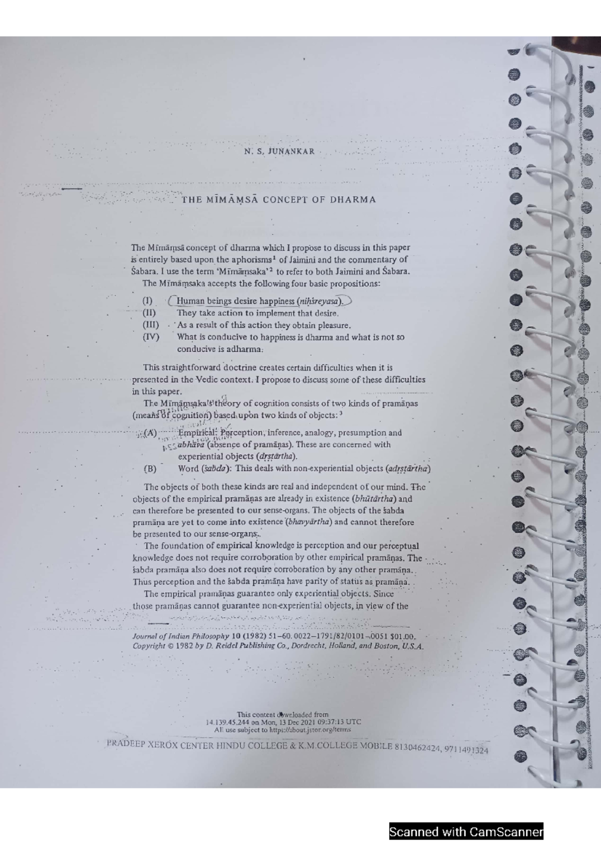 Mimamsa Concept of Dharma - B.A.(hons.) Philosophy - Studocu