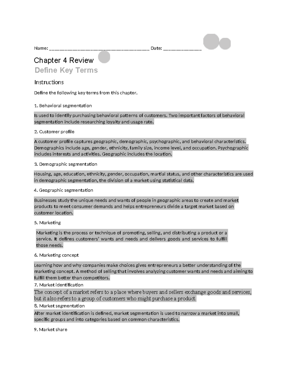 Chapter 4 Key Terms - Name: _______________________________________ Date ...