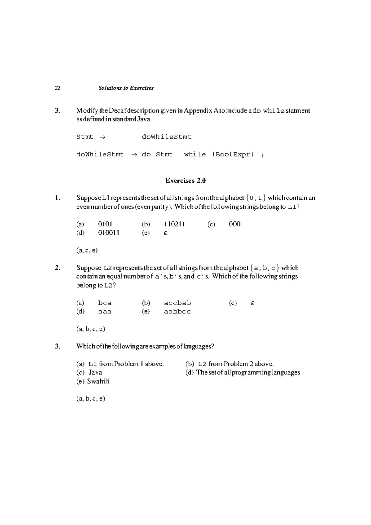 V40L48679 - chapter 2 compiler - 22 Solutions to Exercises Modify the ...