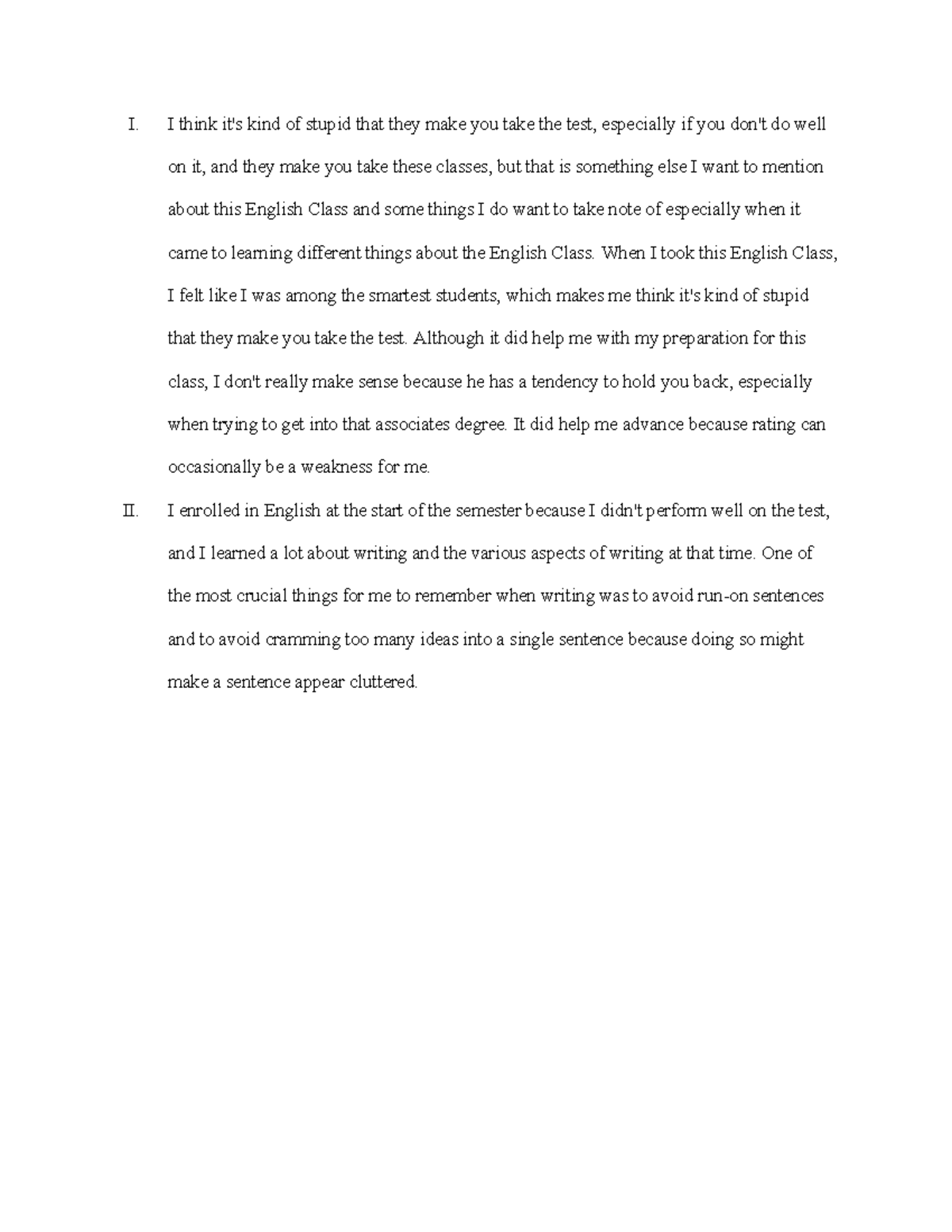 Eng 356 - these were some extra writing skills - I. I think it's kind ...