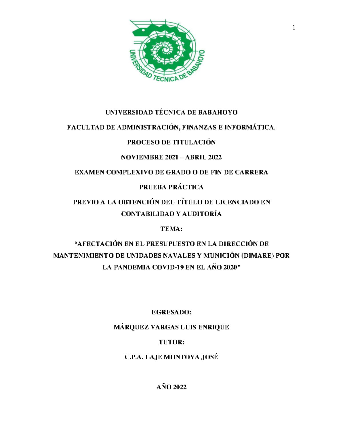 E UTB FAFI CA 000026 - UNIVERSIDAD TÉCNICA DE BABAHOYO FACULTAD DE ...