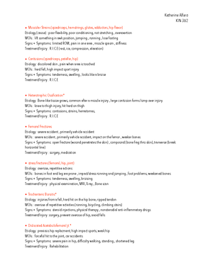 Principles of AT Notes - Athletic Training Notes (KIN 362) AUG 28 ...