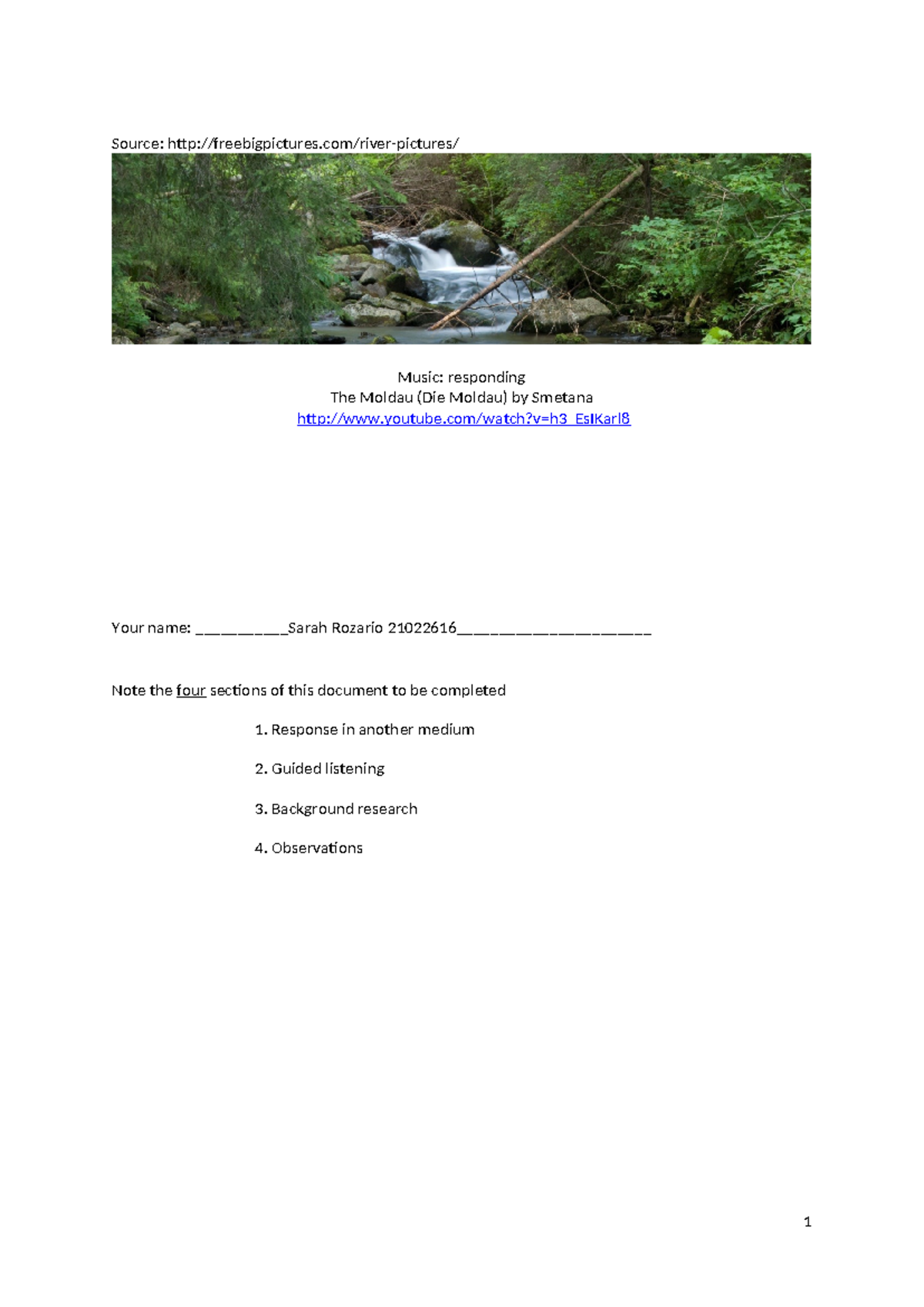 Music Guided Listening - The Moldau C2 - Source: freebigpictures/river ...