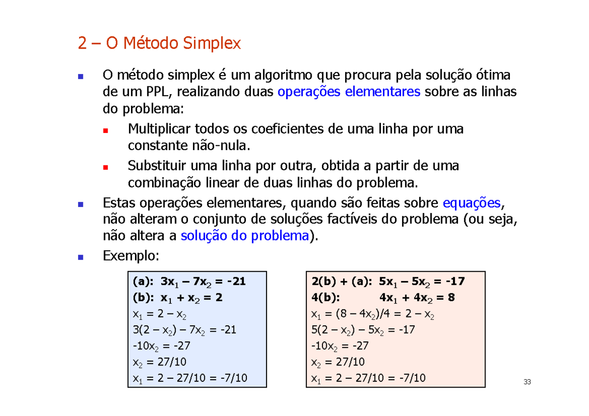 3 o metodo simplex - Vai que e o melhor - 2 – O Método Simplex ! O ...