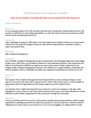 Orientation Task Template - GOM4 Orientation Task Assignment Template Note: Source citations ...