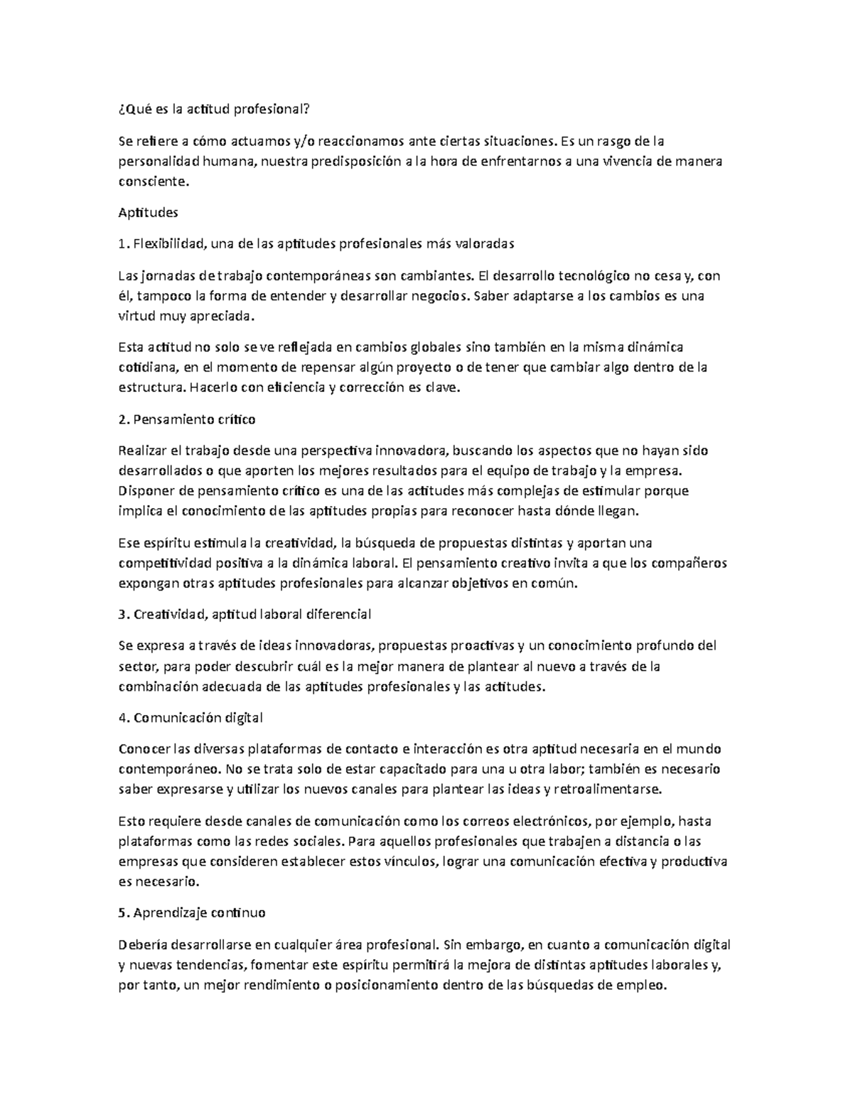 Actitud profesional - ¿Qué es la actitud profesional? Se refiere a cómo ...