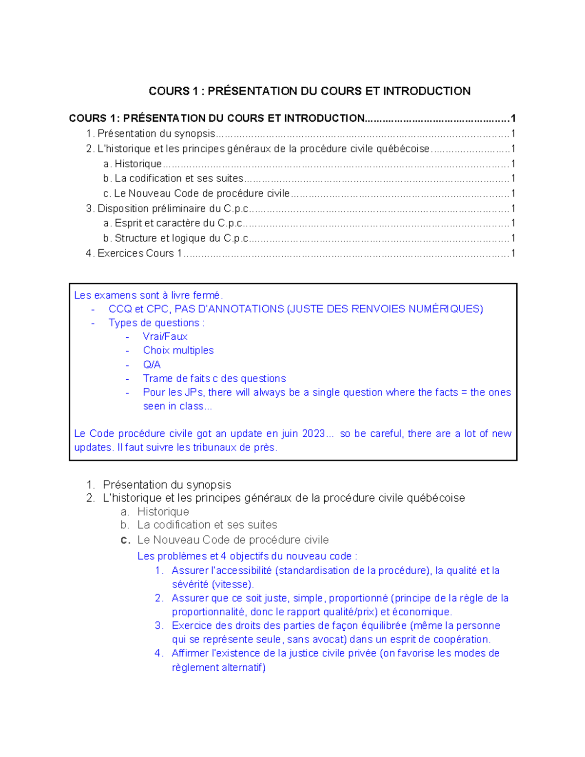 Cours 1 - Patbou - Hiver 2024 - COURS 1 : PRÉSENTATION DU COURS ET ...