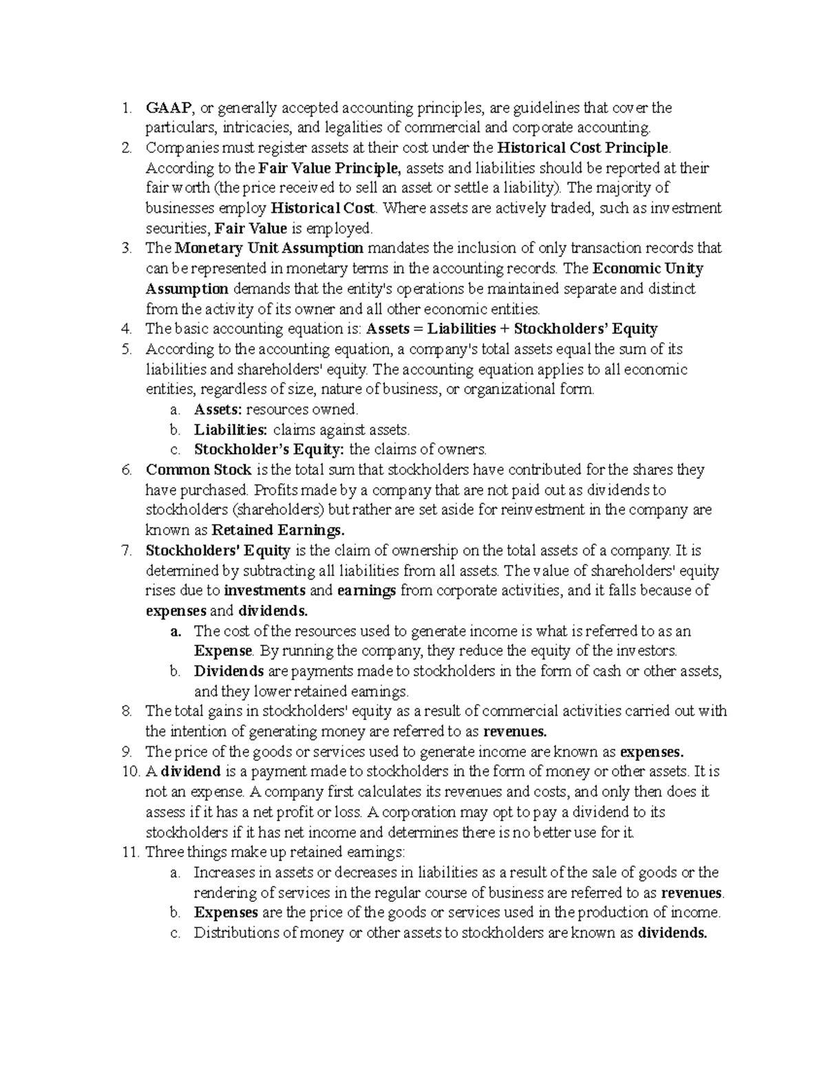 Chapter 1 - Accounting in Action - Guided Reading Questions - GAAP, or ...