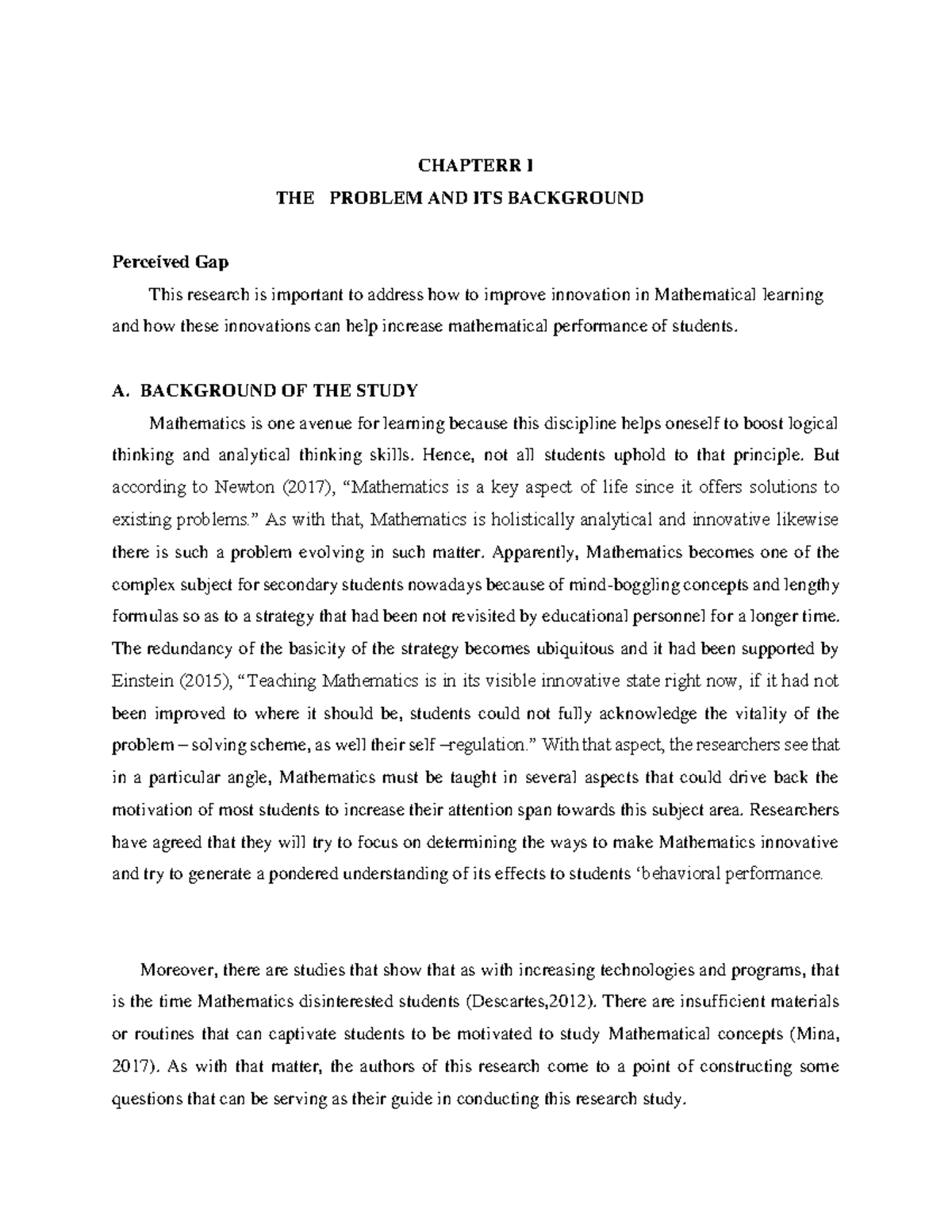 Research-Chapters-1-and-2-Guide - CHAPTERR I THE PROBLEM AND ITS ...