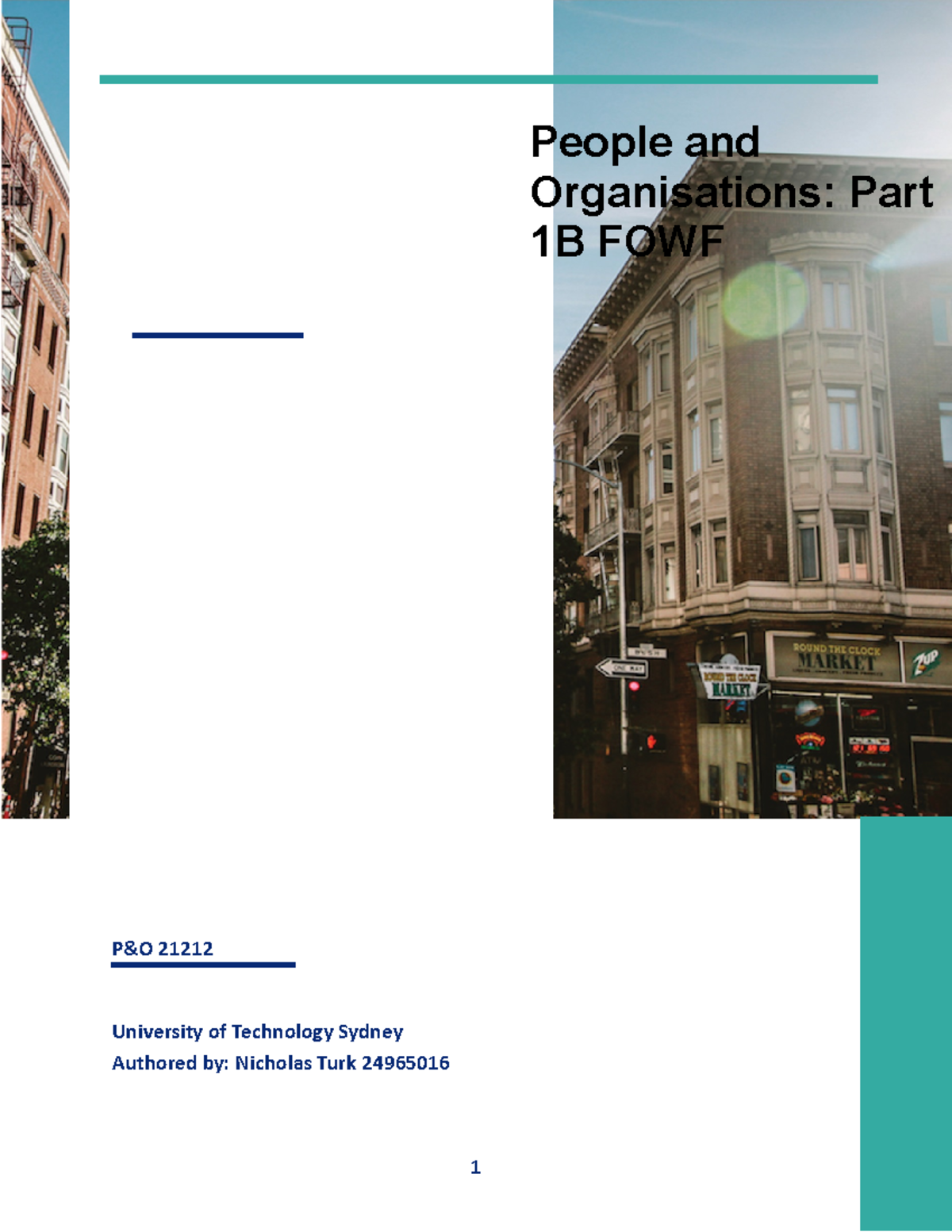 P&O Part 1B Future of Work Framework - P&O 21212 University of ...