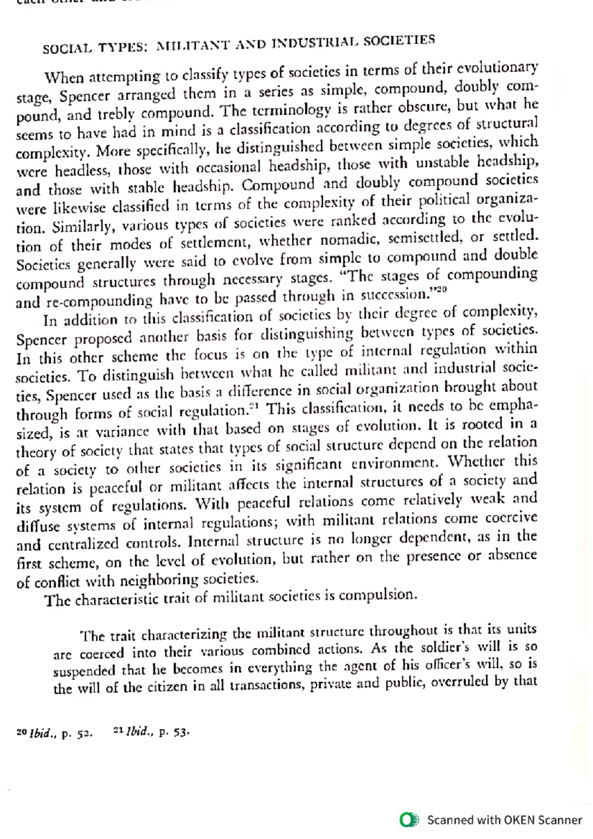 Militant & Industrial Society - Cara e SOCIAL TYPES: MILITANT AND ...