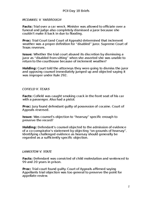 PCII Day 44 Briefs - outline - PC II Pre-Class Notes and Sources ...