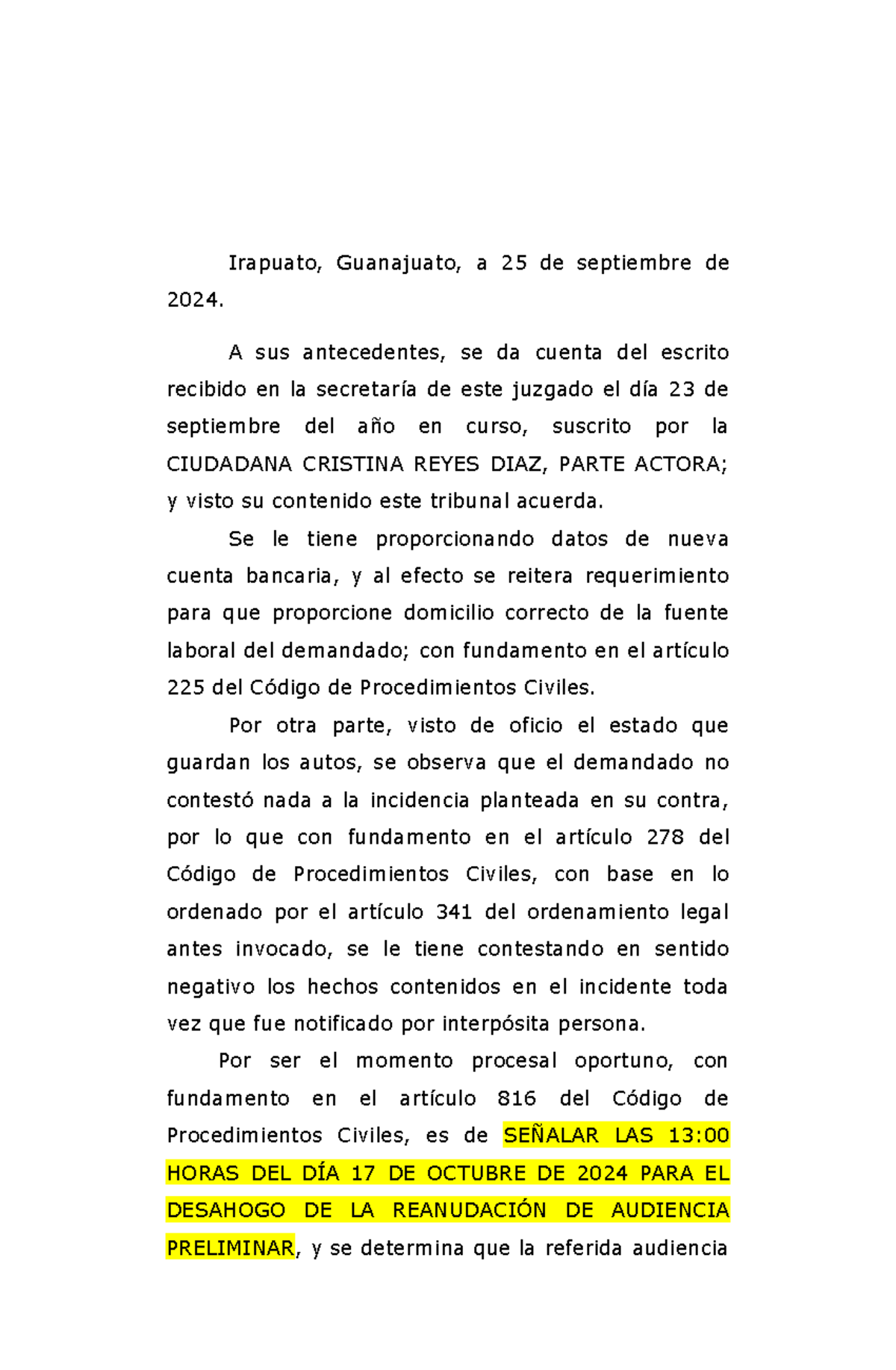 Radicacion 2 - 0000000000000000000 - Irapuato, Guanajuato, a 25 de ...