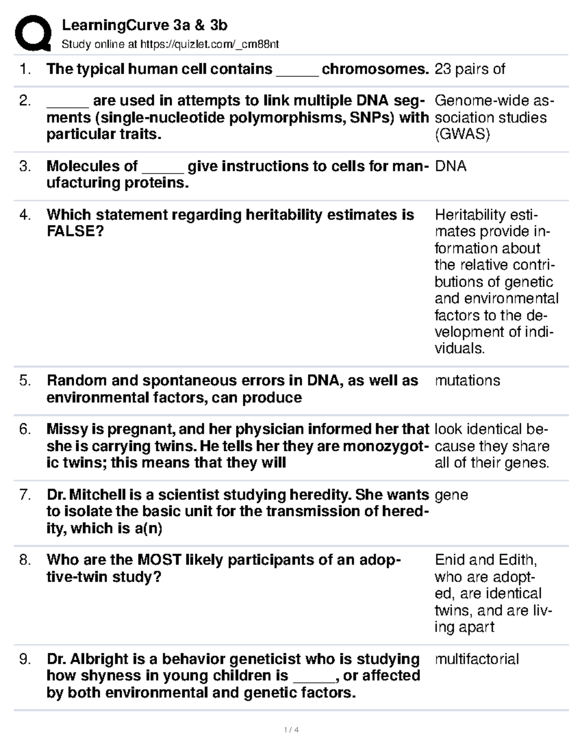 Learning Curve 3a 3b - Child Psychology - Study online at quizlet ...