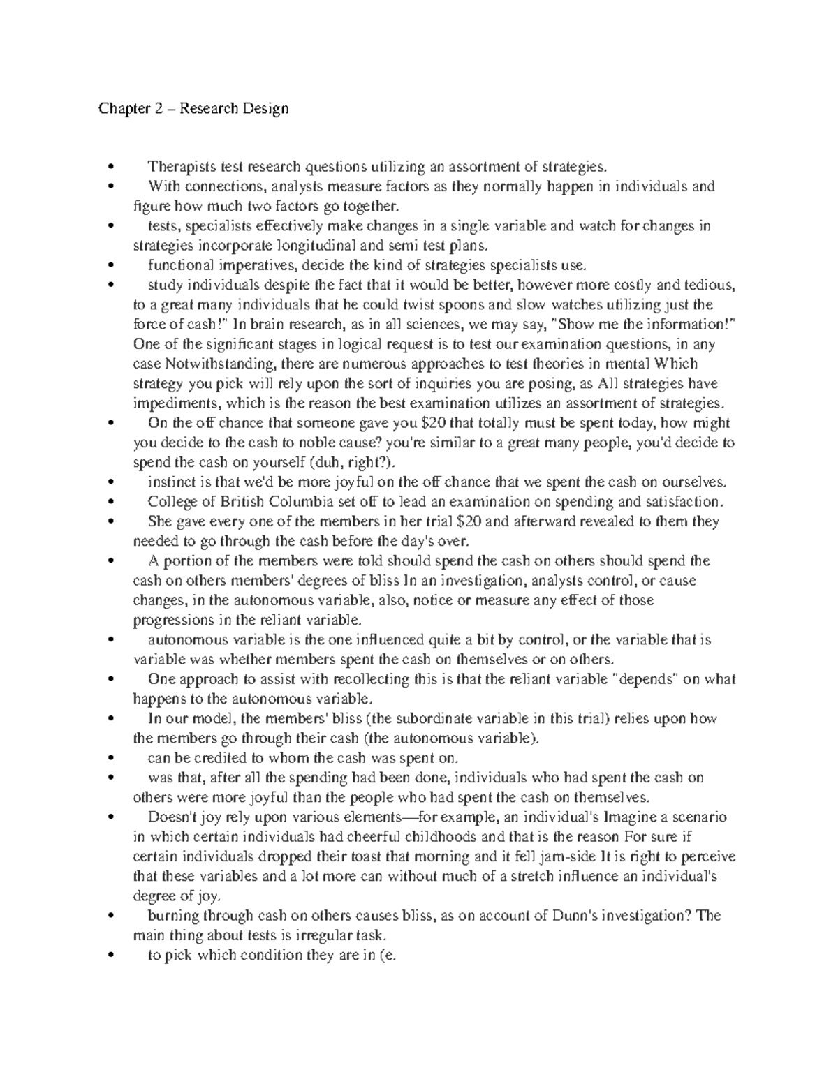 Chapter 2 - Research Design - Chapter 2 – Research Design Therapists ...