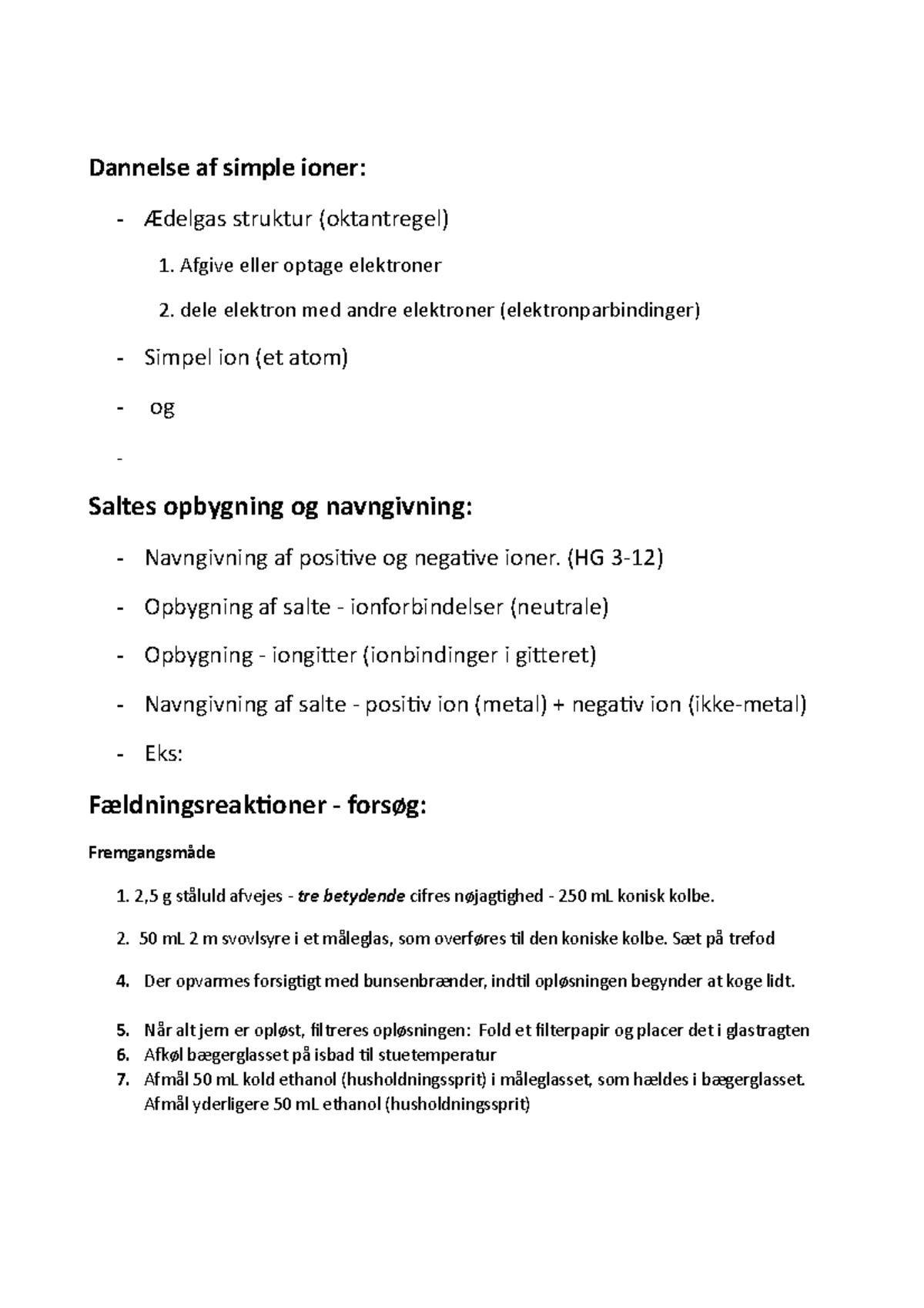 Dannelse af simple ioner - Afgive eller optage elektroner 2. dele ...