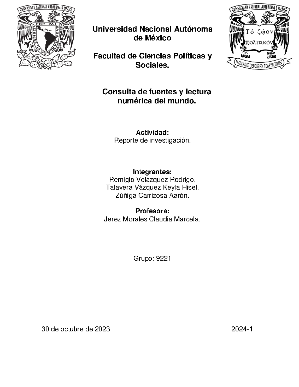 Trabajo en equipo de - Rodrigo Remigio Velazquez - Keyla Hisel Talavera ...