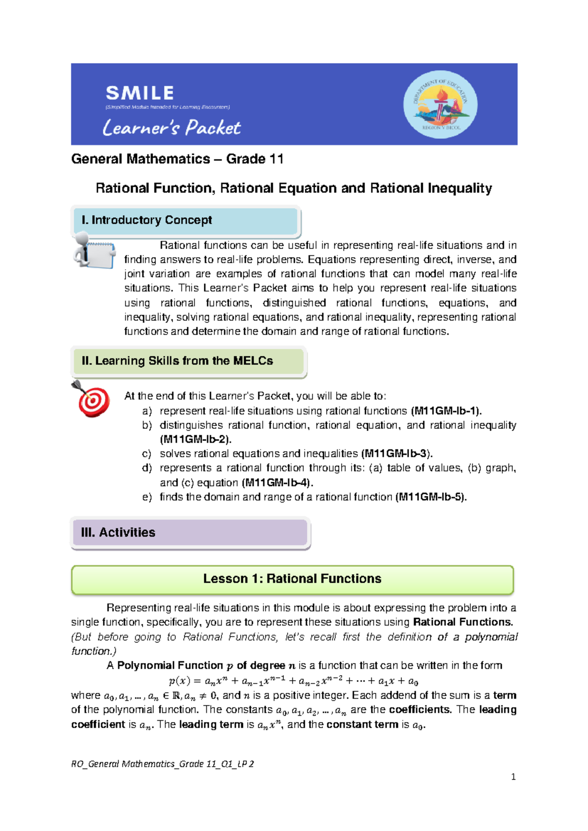 Copy of GM LP Q1W2 - General Mathematics - RO_General Mathematics_Grade ...
