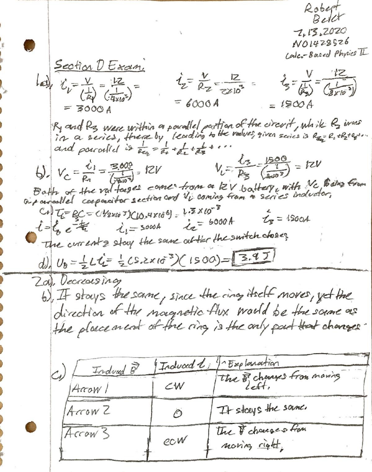 Physics II Questions D - PHY 2054 - Studocu