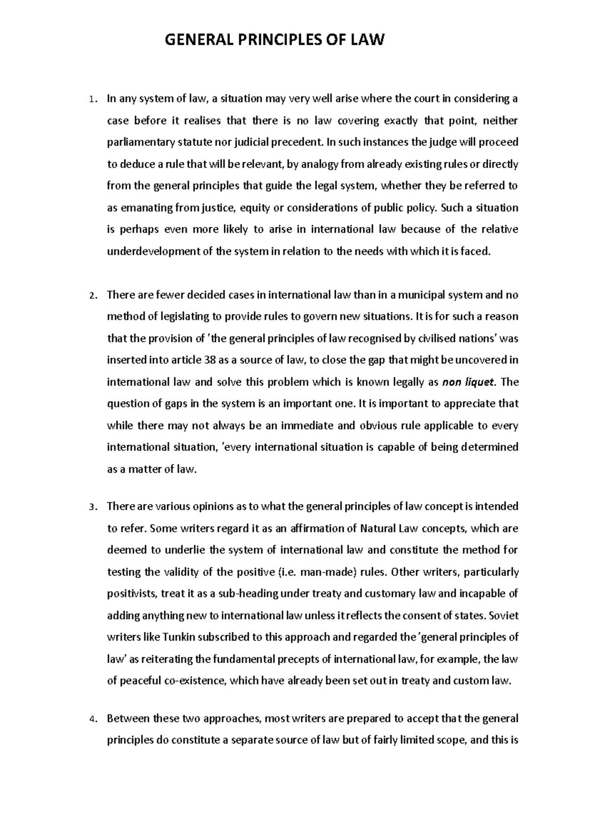 General Principles OF LAW - GENERAL PRINCIPLES OF LAW In any system of ...