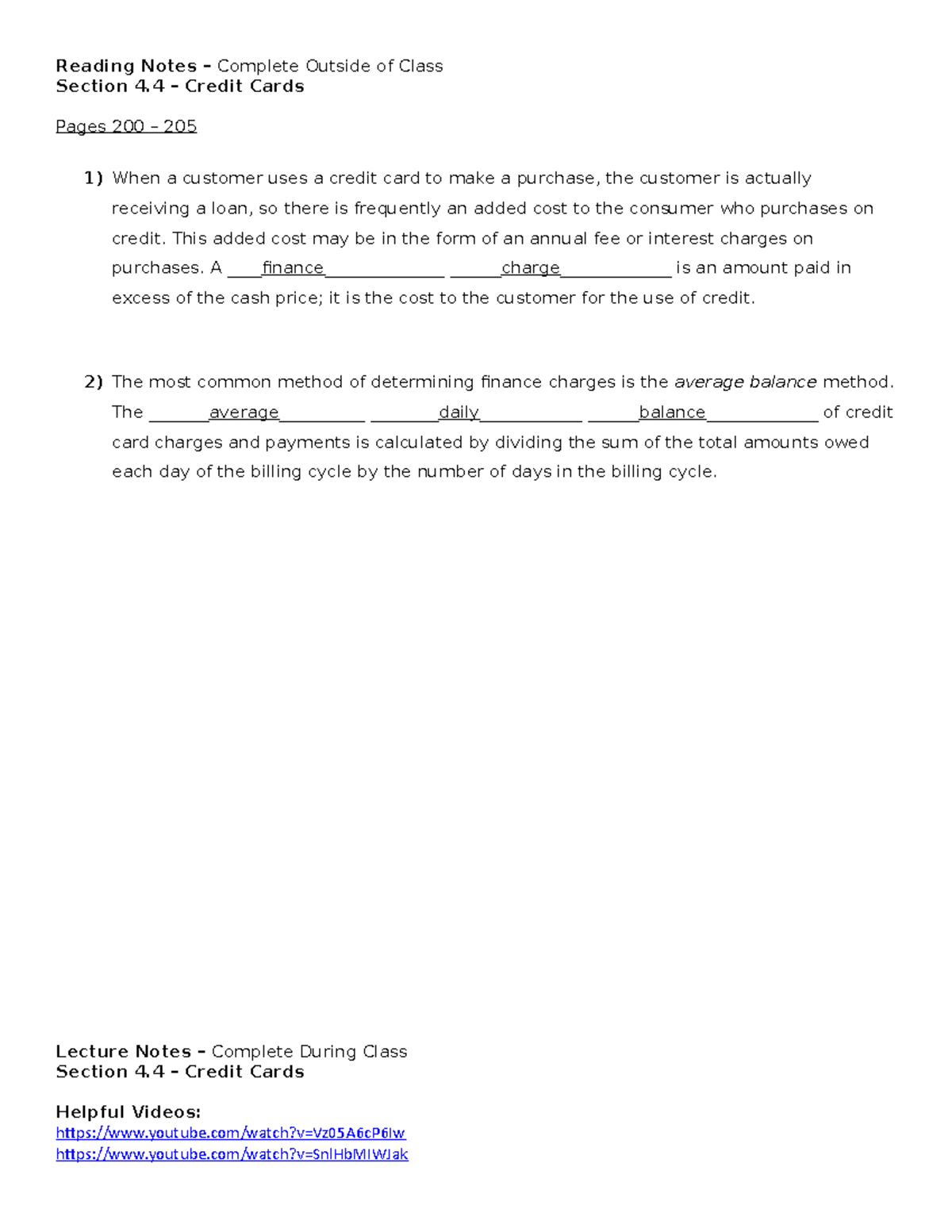 Section 4.4 - Updated - Chapter 4 Part 4 Math Notes - Reading Notes ...
