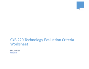 CYB 220 Module 3 - CYB 220 Module Three Activity Template You are ...