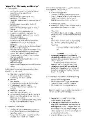 Introduction to Computer Science - Define Computer Science - Study of ...